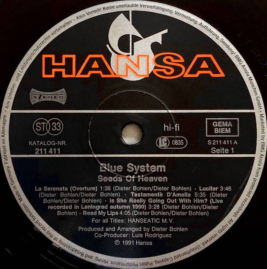 Blue System – Seeds Of Heaven - Купить виниловую пластинку