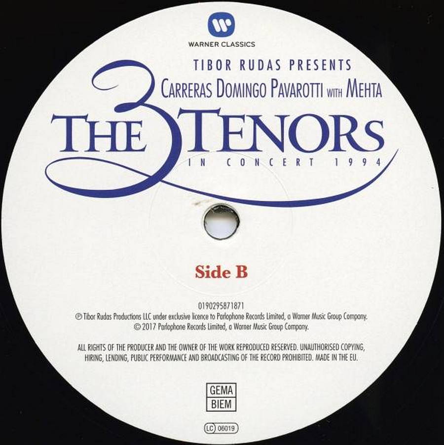 Carreras, Domingo, Pavarotti – The Three Tenors With Zubin Mehta / The ...