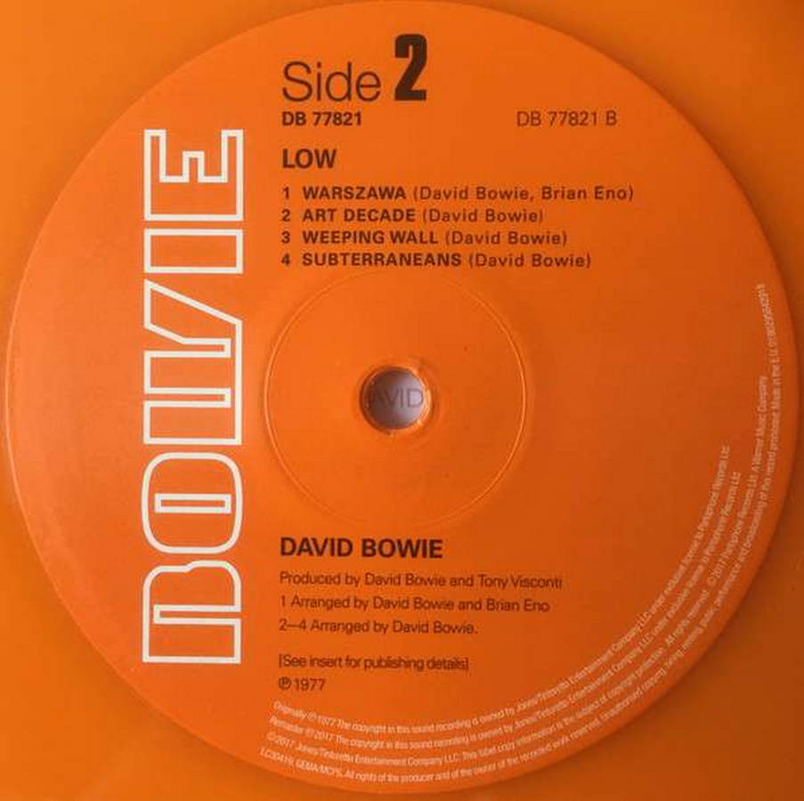 David Bowie – Low LP Orange - Купить виниловую пластинку