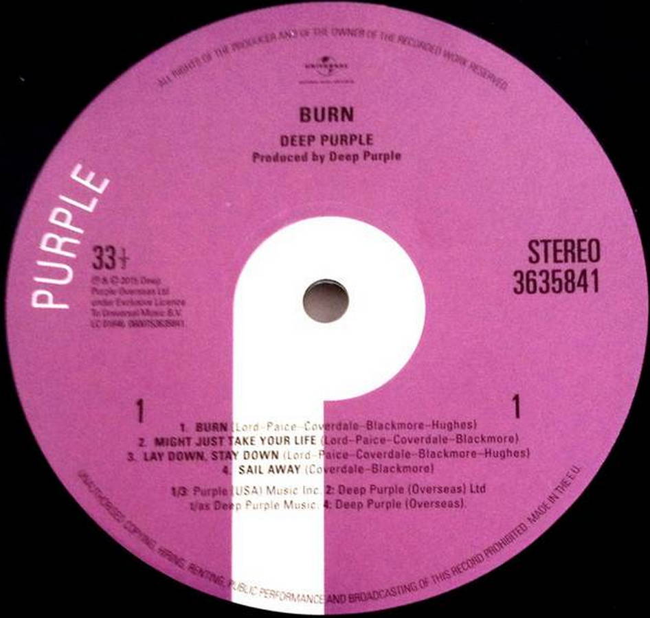 Deep Purple – Burn - Купить виниловую пластинку