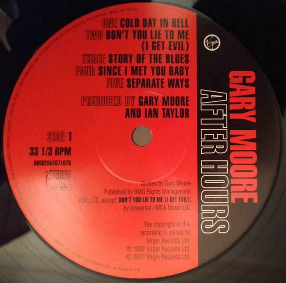 Gary Moore – After Hours - Купить виниловую пластинку