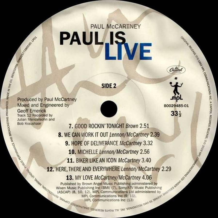 Paul McCartney – Paul Is Live - Купить виниловую пластинку