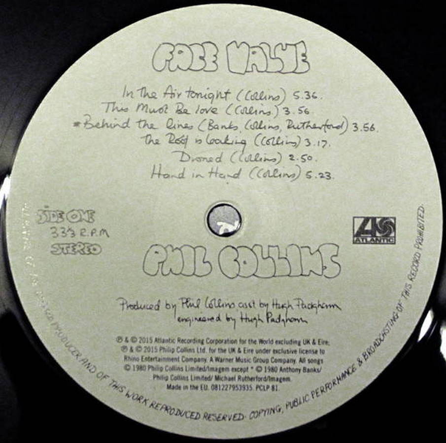 Phil Collins – Face Value (remaster, audiophile) - Купить виниловую ...