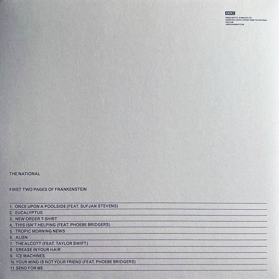 The National – First Two Pages Of Frankenstein (red) - Купить виниловую ...