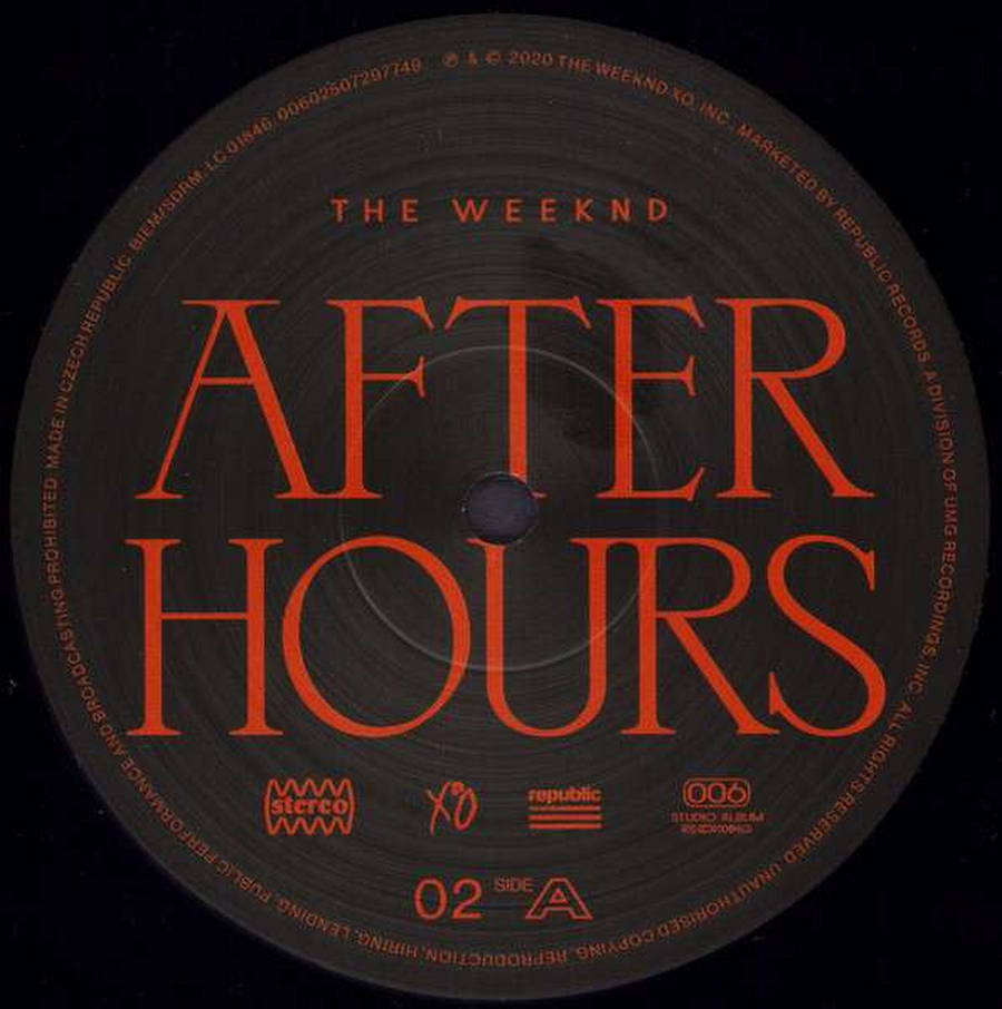 The Weeknd – After Hours (2LP) - Купить виниловую пластинку