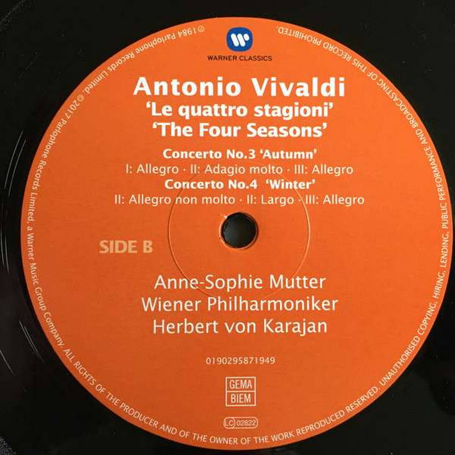 Anne-Sophie Mutter – Vivaldi: The Four Seasons - Купить виниловую пластинку
